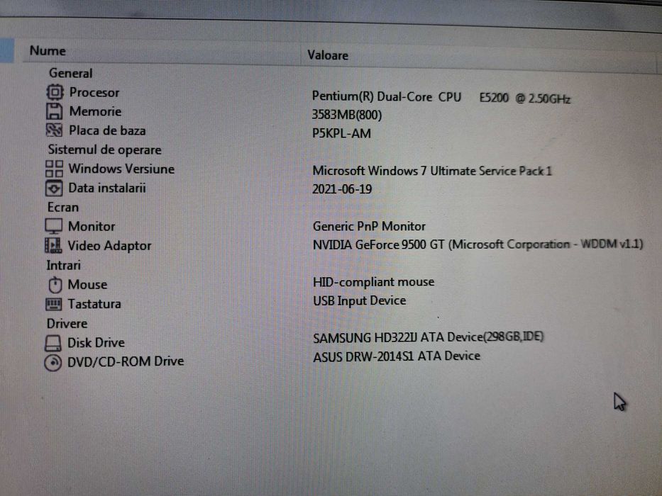Vand PC ASUS cu Windows 7 ultimate. Calarasi • OLX.ro