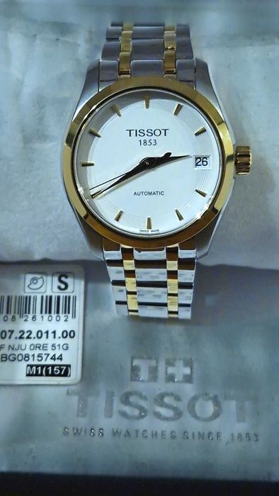 Ceas nou original TISSOT Couturier automatic,capac cristal transparent ...