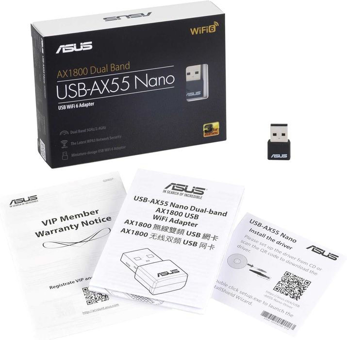 Безжичен адаптер ASUS USB-AX55 Nano, AX1800, Wi-fi 6 гр. София Овча купел 1 • OLX.bg