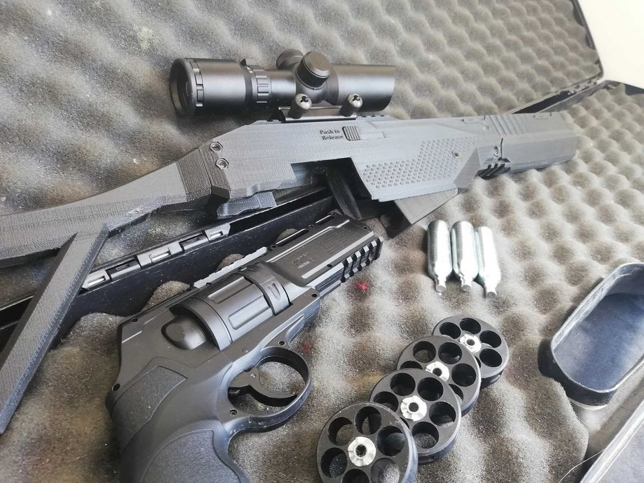 Pistol 50MM Airsoft (24 JOULI) DAUNATOR Co2 Cu Aer Comprimat Bistrita ...