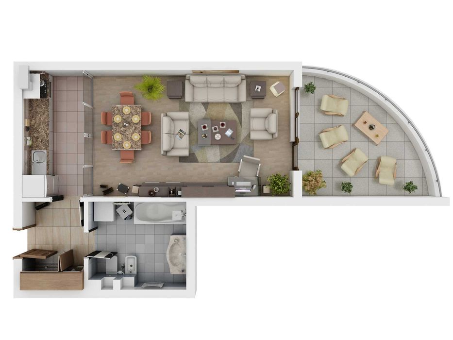 Garsoniera Coresi spatioasa, moderna cu terasa Brasov • OLX.ro