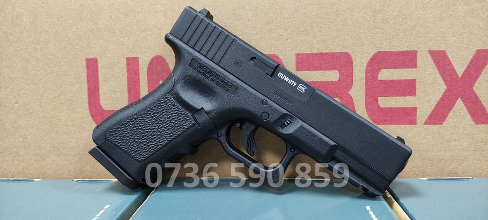 Upgradat 4.5j Glock 19 puternic CO2 GNBB original umarex PistolAirsoft ...