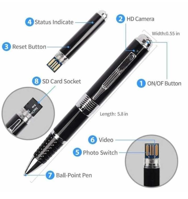 Stilou Pix Spion Camera ascunsa 1080 HD si Microfon Bucuresti Sectorul ...