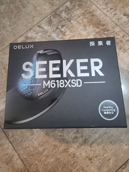 Mouse ergonomic wireless Delux M618XSD BT+2.4G RGB, negru (sigilat ...