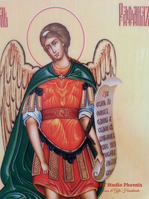 Икона на Свети Архангел Рафаил ikona Sveti Arhangel Rafail гр. Пловдив ...