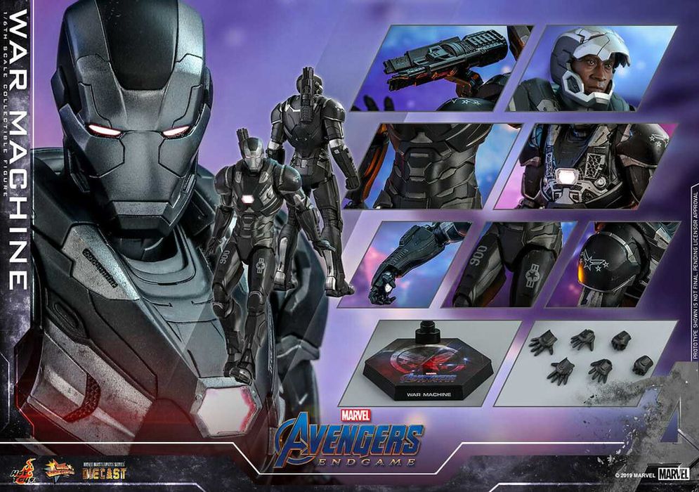 Колекционерска фигурка Hot Toys War Machine Mark 6 Iron Man Endgame гр ...