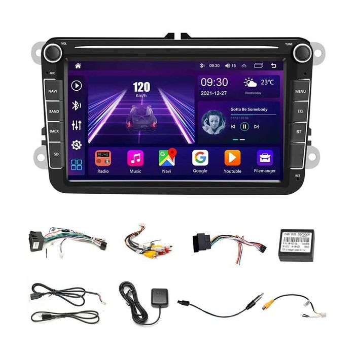 Navigatie Android Dedicata 8Inch 4GB 64 GB,VW/Skoda/Seat/Passat/Golf ...