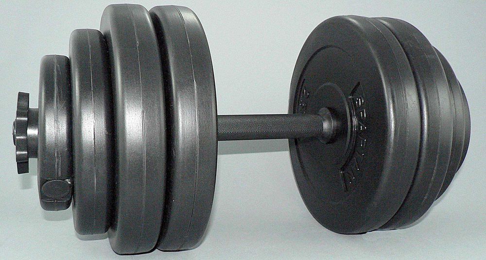 Gantera/Gantere reglabile 10/15 kg - discuri din ciment/otel - Noi ...