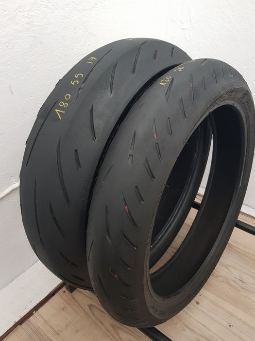 Set anvelope moto 120 70 17 cu 180 55 17 Bridgestone s21 dot 2020 2021 ...