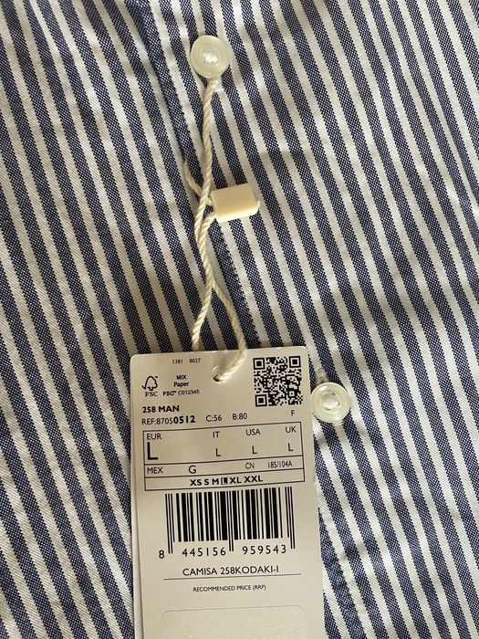 Mango, вталена риза, синьо и бяло райе, L гр. София Надежда 4 • OLX.bg