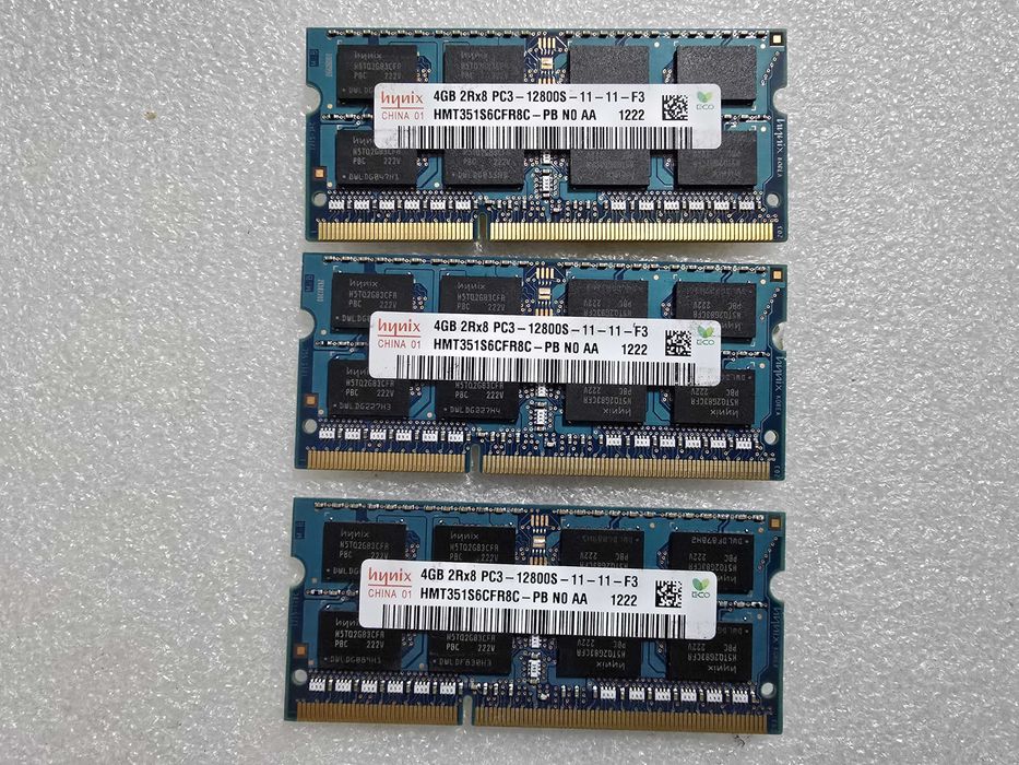Memorie RAM laptop Hynix 4GB (2Rx8) DDR3 PC3-12800S-11-11-F3, 1.5V ...