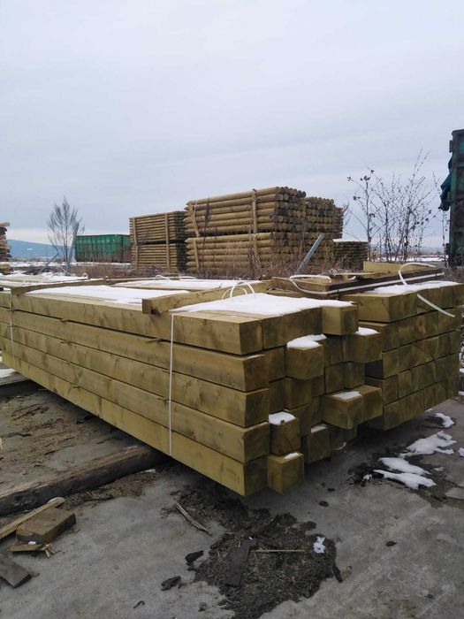 Cherestea si grinzi rasinoase rindeluite si impregnate in autoclava ...