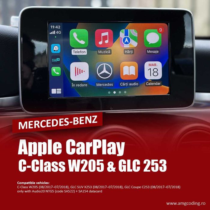 Apple CarPlay Android Auto Mercedes-Benz C-Class W205 & GLC 253 Bucuresti Sectorul 1 • OLX.ro