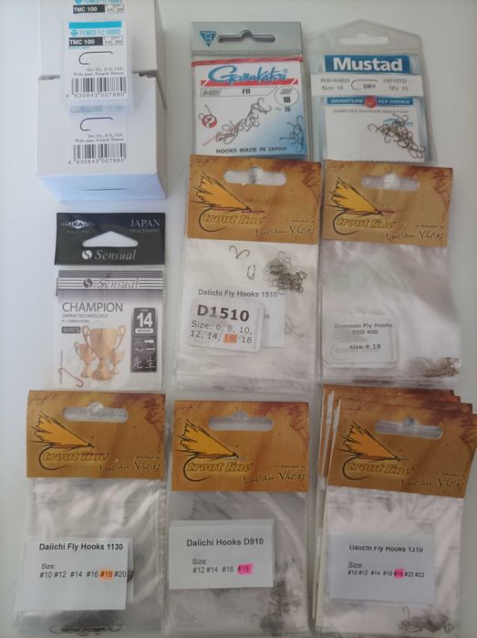 Taparine oblete pe carlige Tiemco, Mustad, Gamakatsu, Daiichi etc ...