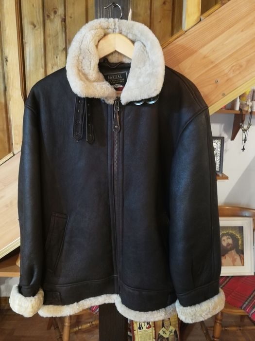 Geaca Piele Cojoc Blana Type B-3 Vintage Aviator Pilot Bomber Ww2 Bran ...