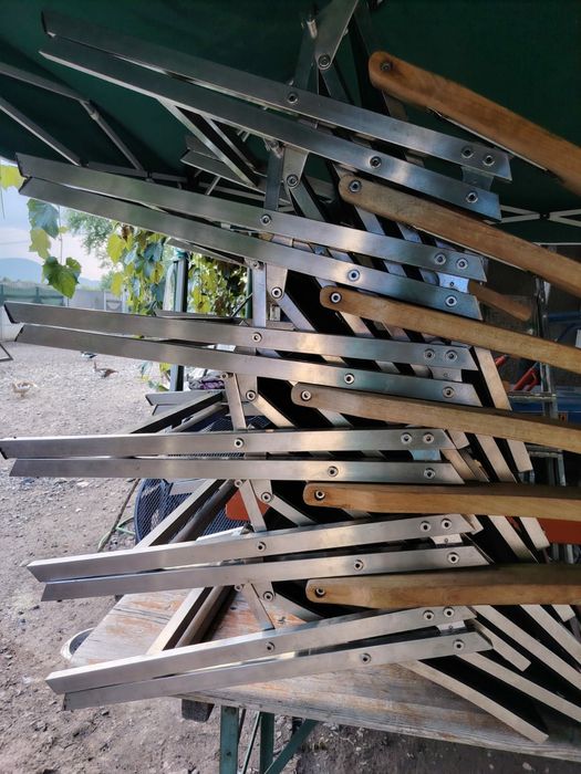 Scaune de terasa din inox Gurahont • OLX.ro