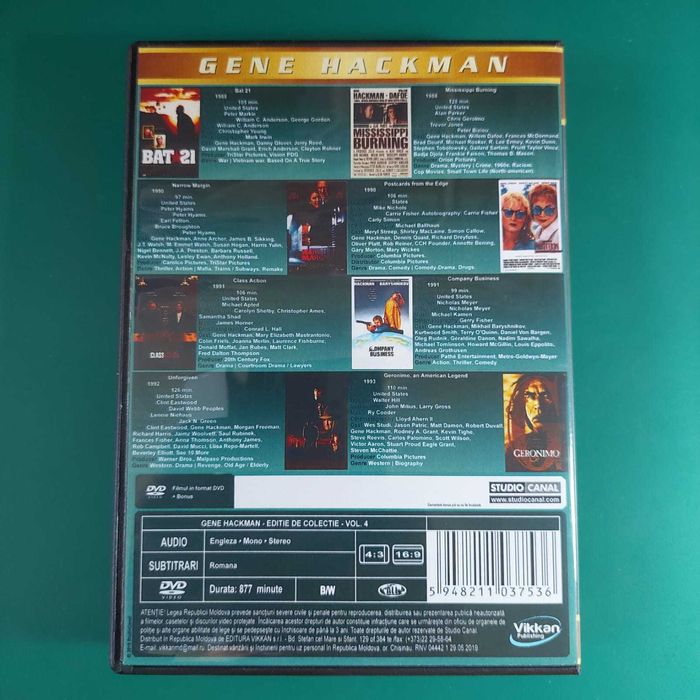 Gene Hackman Collection vol. 4 - 8 DVD - subtitrate in limba romana ...