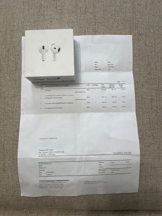Apple Airpods 4 originale, sigilate, factura si garantie de la Telekom ...