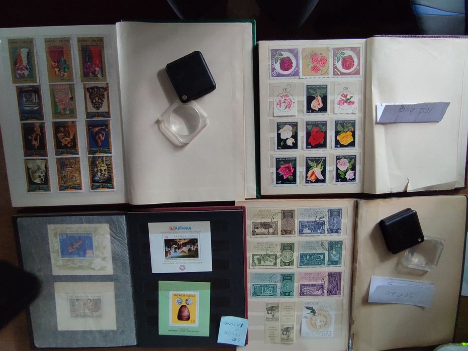 Clasoare cu timbre+ lupe & pensete Galati • OLX.ro