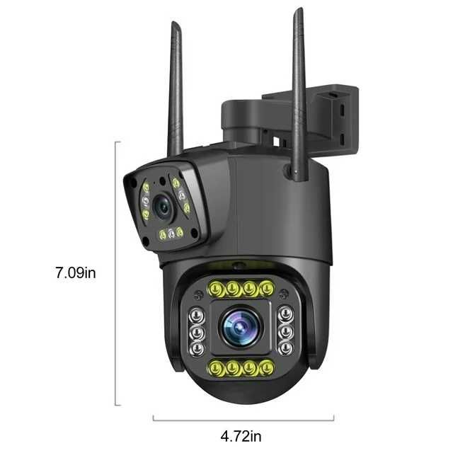 Camera Supraveghere IP Dubla 360 4G Cartela Sim WI-FI 4K 8 MP Zoom 10X ...