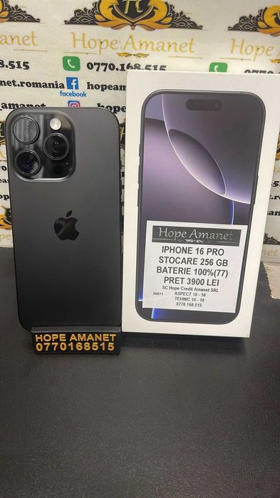 Hope Amanet P3 Iphone 16 Pro 256 GB Bucuresti Sectorul 6 • OLX.ro