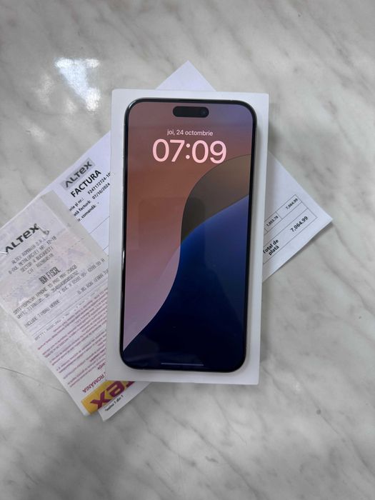 Telefon Apple iPhone 15 Pro Max 256GB Alb NOU Factura Altex Zeus 30620 ...