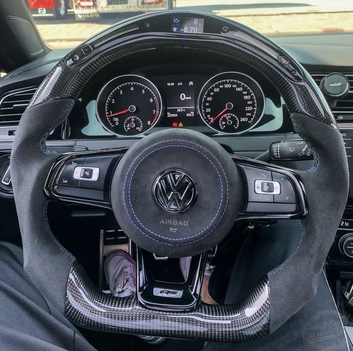 Volan GOLF 7 GTI + R custom | alcantara carbon padele | passat touareg ...