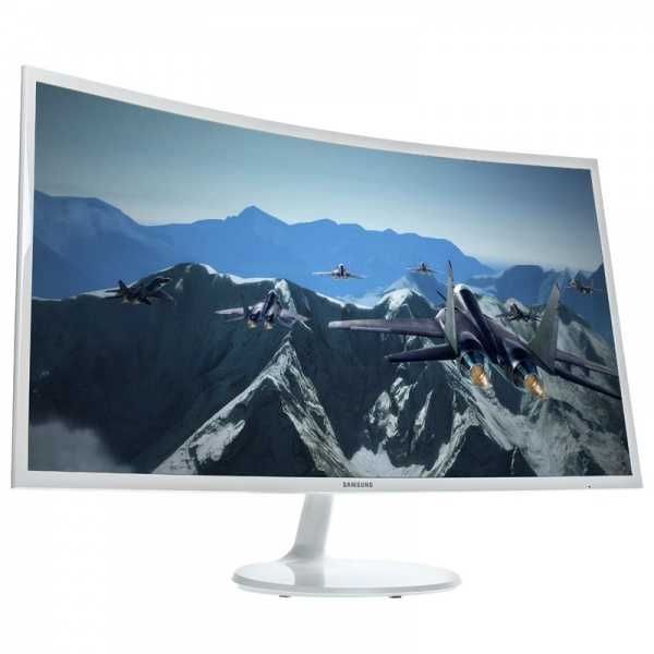 Monitor Curbat 32" LED FullHD, Alb, Samsung LC32F391FWUXEN 1920x1080 ...