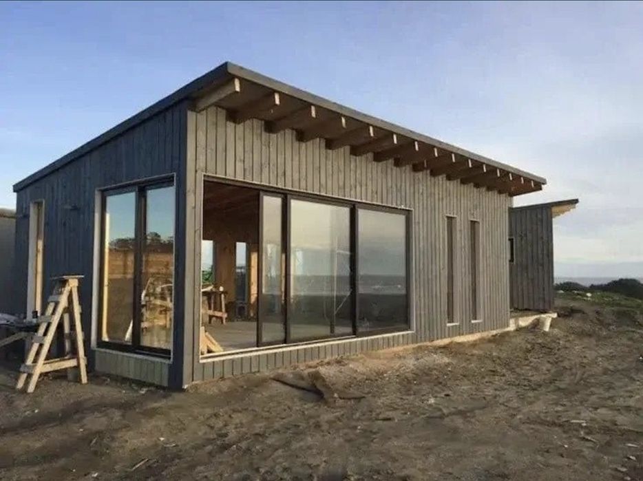 Cabane stil A Frame si case din structura de lemn, dimensiuni in funct ...