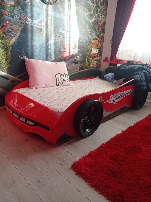 Vînd pat copil mașină cu faruri luminate și saltea Bucuresti Sectorul 5 ...