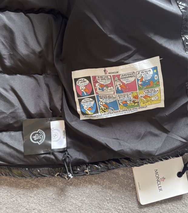 Geaca Moncler Puffer MAYA puf de gasca natural PREMIUM negru lucios ...