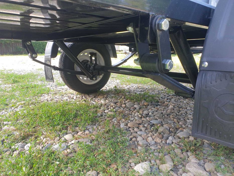 Remorca Noua L- 2.15m cu Foi De Arc si telescop! Prelata si Carte RAR ...