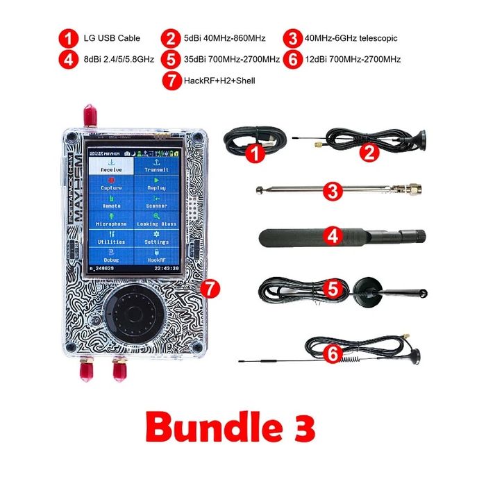 New Generation HackRF One PortaPack H4M Mayhem Signature Edition R10 ...