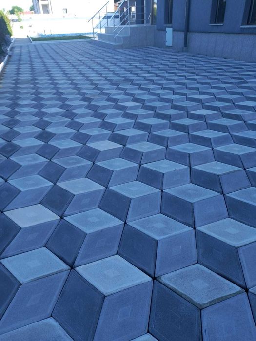 Pavele, pavaje beton model romb 3D curte, piatra decorativa pret bun ...