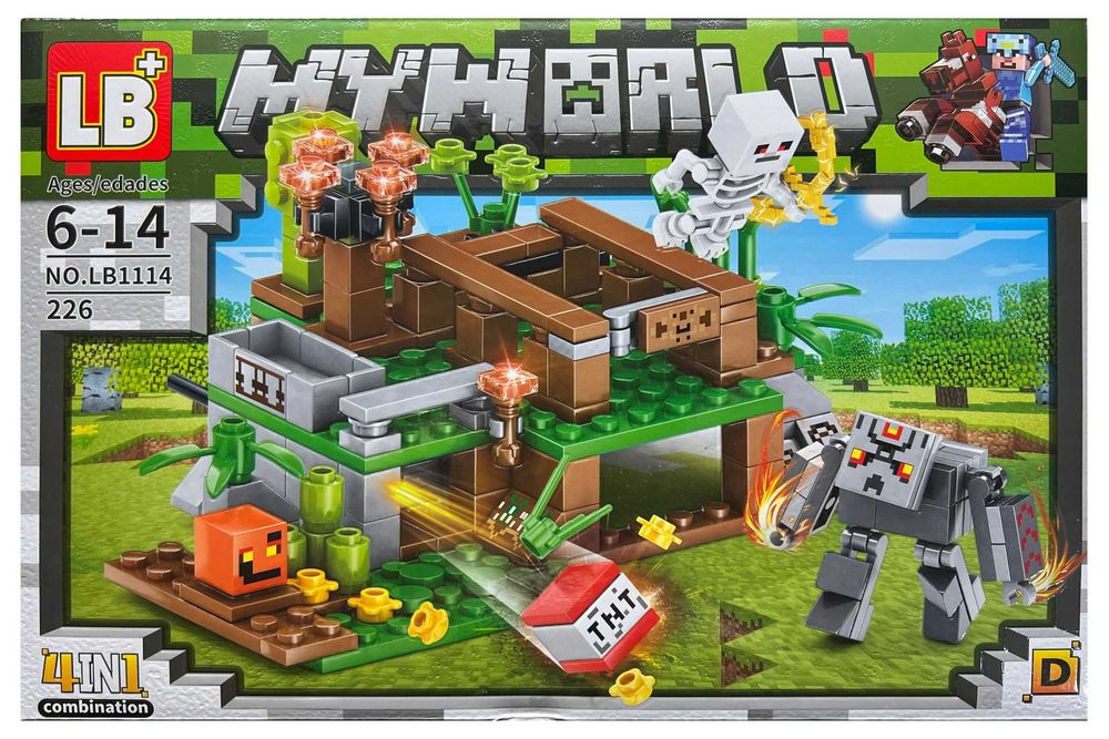 Set de constructie Minecraft LB My World 4 in 1, 4 modele diferite ...