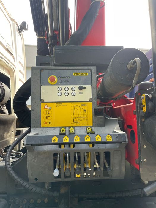 Camion basculabil trilateral cu macara Palfinger MAN TGS 18.360 4x4 ...