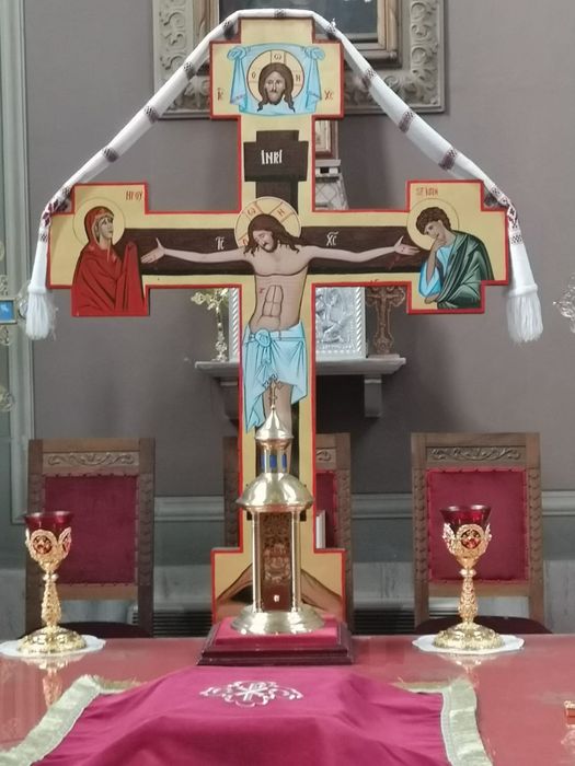 Cruce pictata pe lemn de tei Harlau • OLX.ro