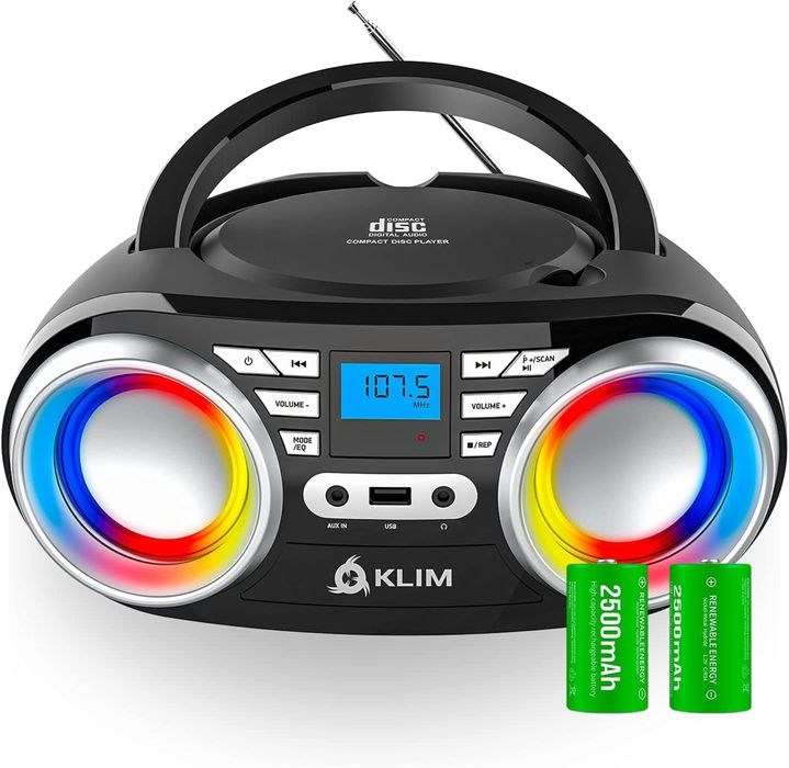 Casetofon portabil KLIM B3 - NOU - Radio FM, CD, MP3, Bluetooth, Schitu ...