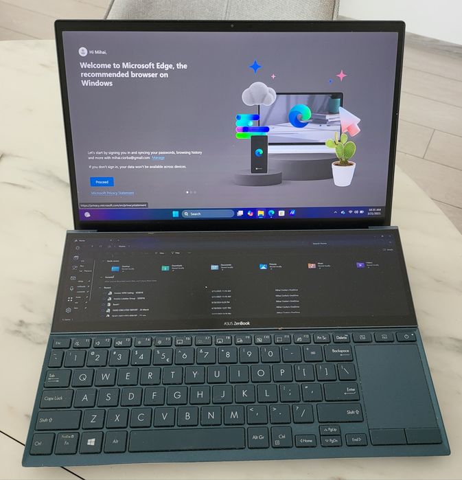 Laptop Asus Zenbook Duo 14, 32 GB, Intel i7, 1 TB SSD + Asus Pen 1 Decembrie • OLX.ro