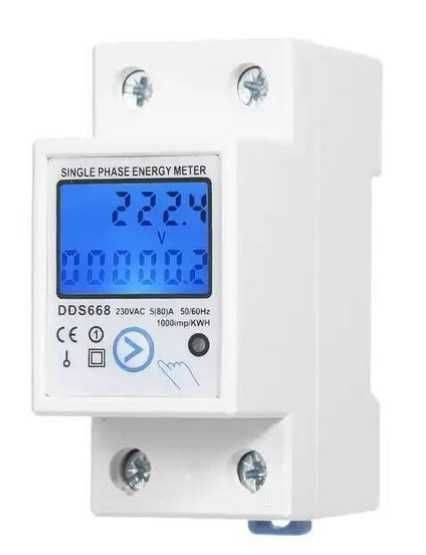Contor Electric Monofazat,(patru afișaje] DDS662/DDS668 buton resetare ...