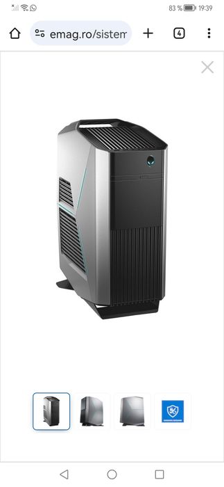 Unitate PC gaming Dell alienware R8 core i7 gen 9 gtx 1060 32Gb Ssd ...