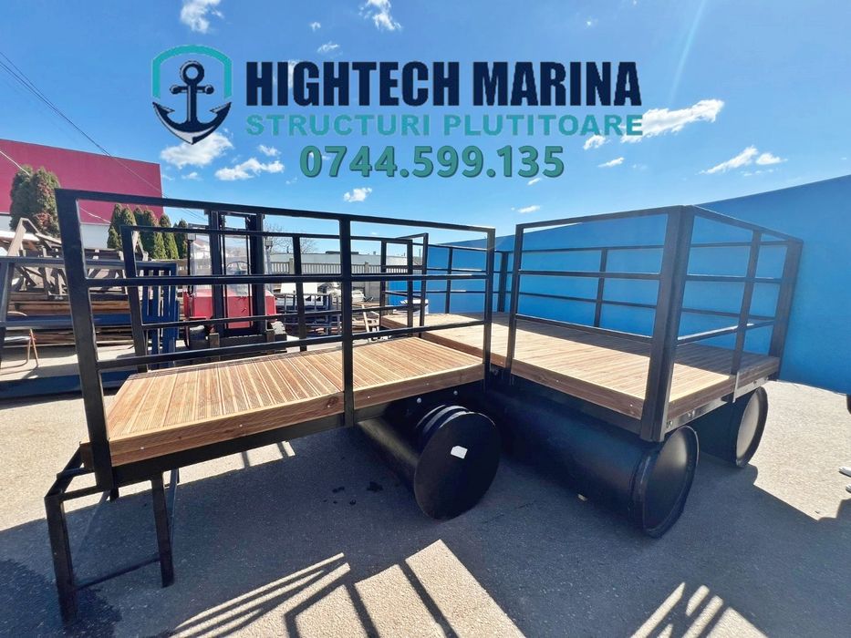 Înlocuire butoaie metalice cu flotori din plastic pentru pontoane ...