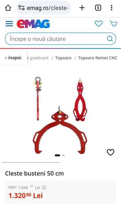 Cleste pentru busteni 50 cm. Oradea • OLX.ro