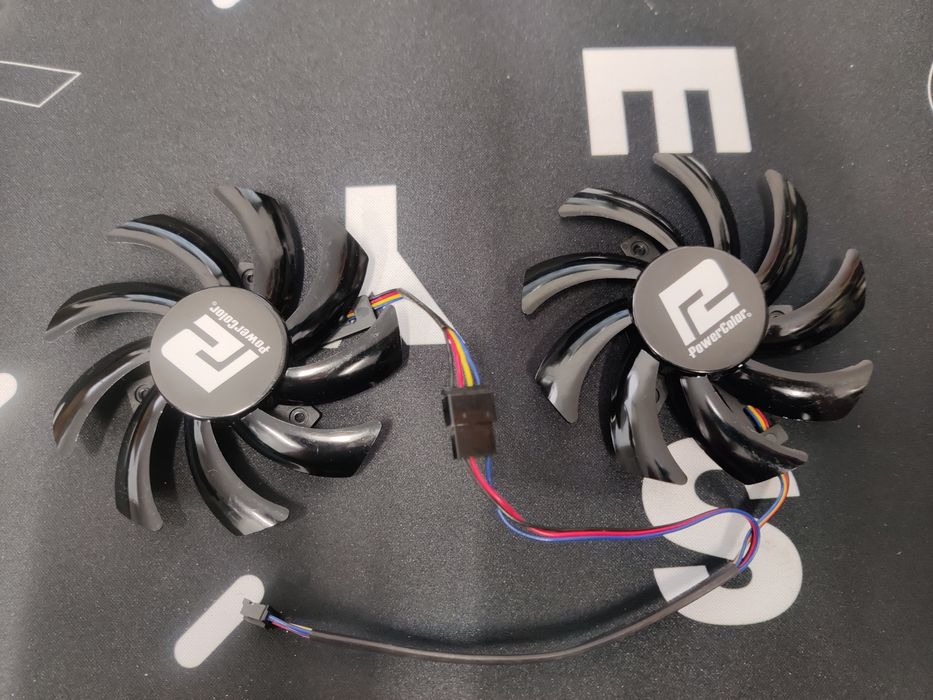PowerColor RX6700XT, 6600/XT Fighter 5700, 5500, 5600XT вентилатори гр ...