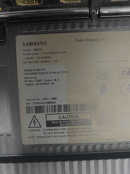 Samsung QB43B Ecran profesional LFD Monitor Signage Cehu Silvaniei • OLX.ro