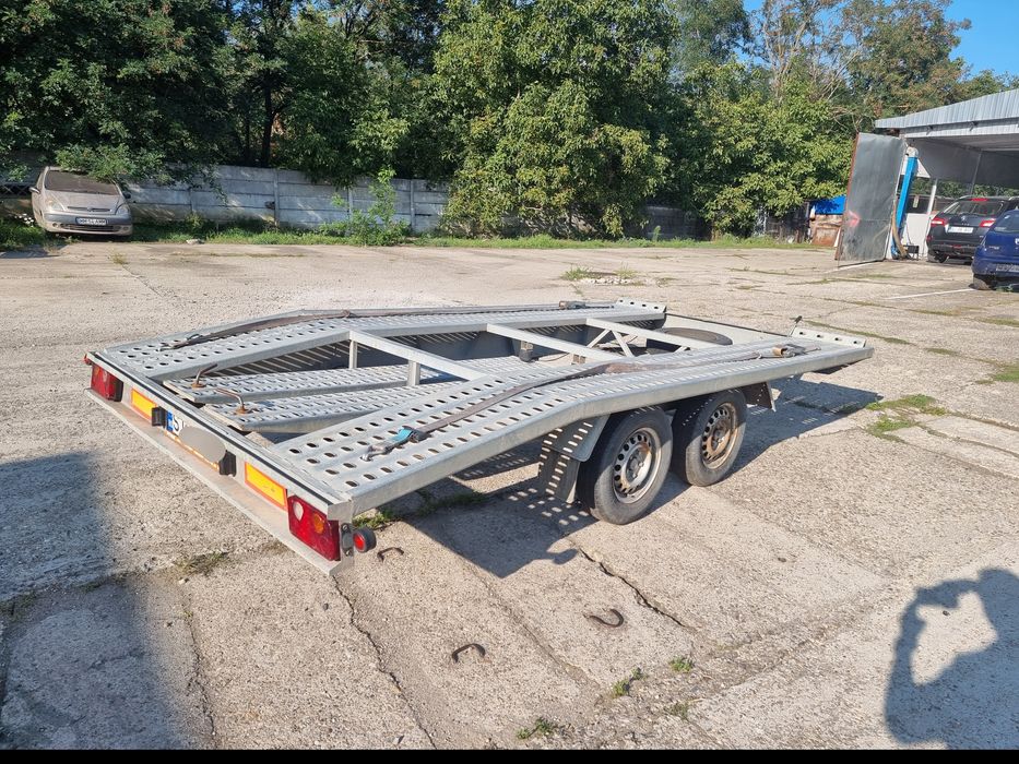 De vânzare trailer 4m 2 axe platforma autoplatforma remorca Stana • OLX.ro