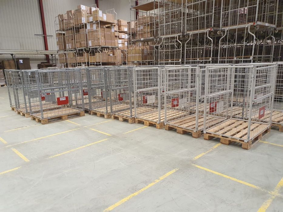 Boxpaleti pliabili vopsite în câmp electrostatic 120×80×120 Galati • OLX.ro