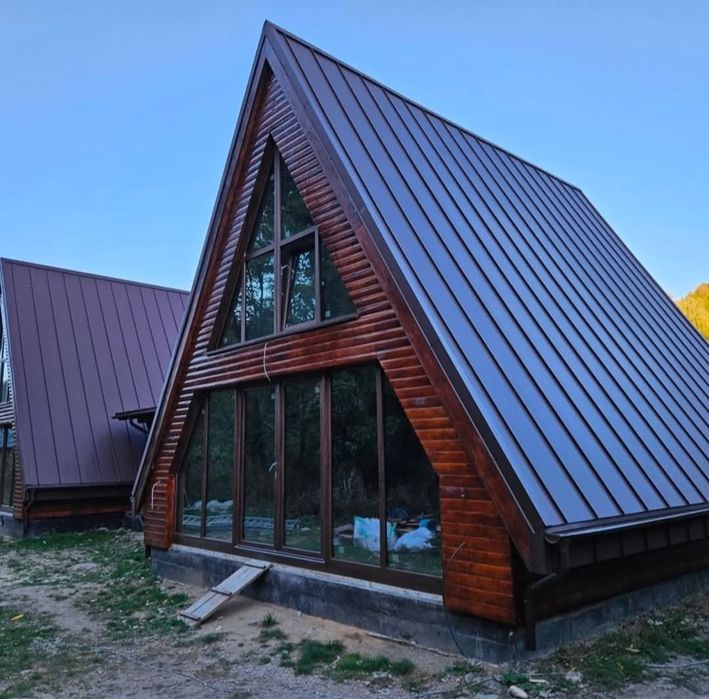 Case de lemn si cabane in forma literei A de diferite modele si dimens ...