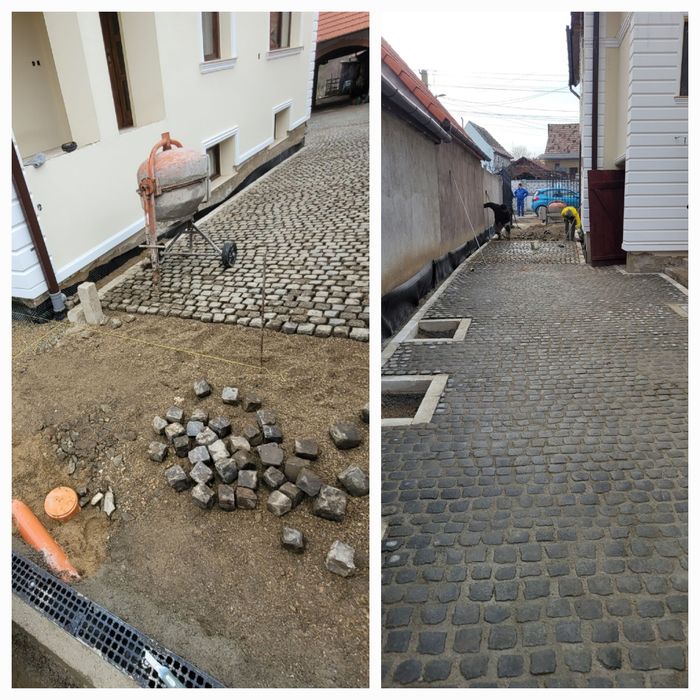 Montaj pavaj,dale,rigole,peisagistică ,amenajari exterioare,excavații ...