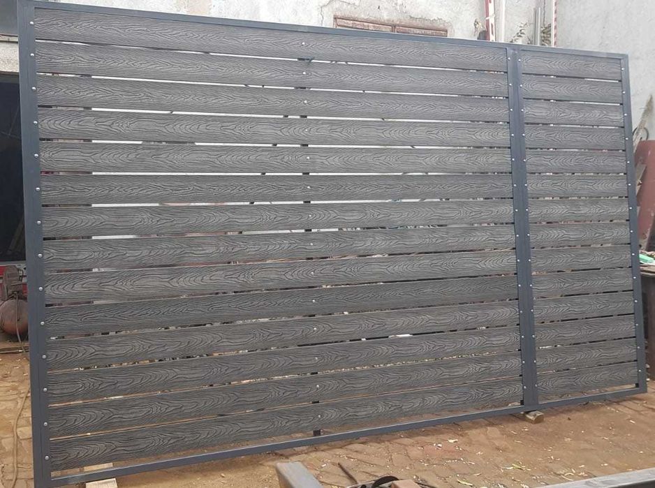 Porti garduri teava rectangulara fier forjat WPC jaluzea traforate CNC ...